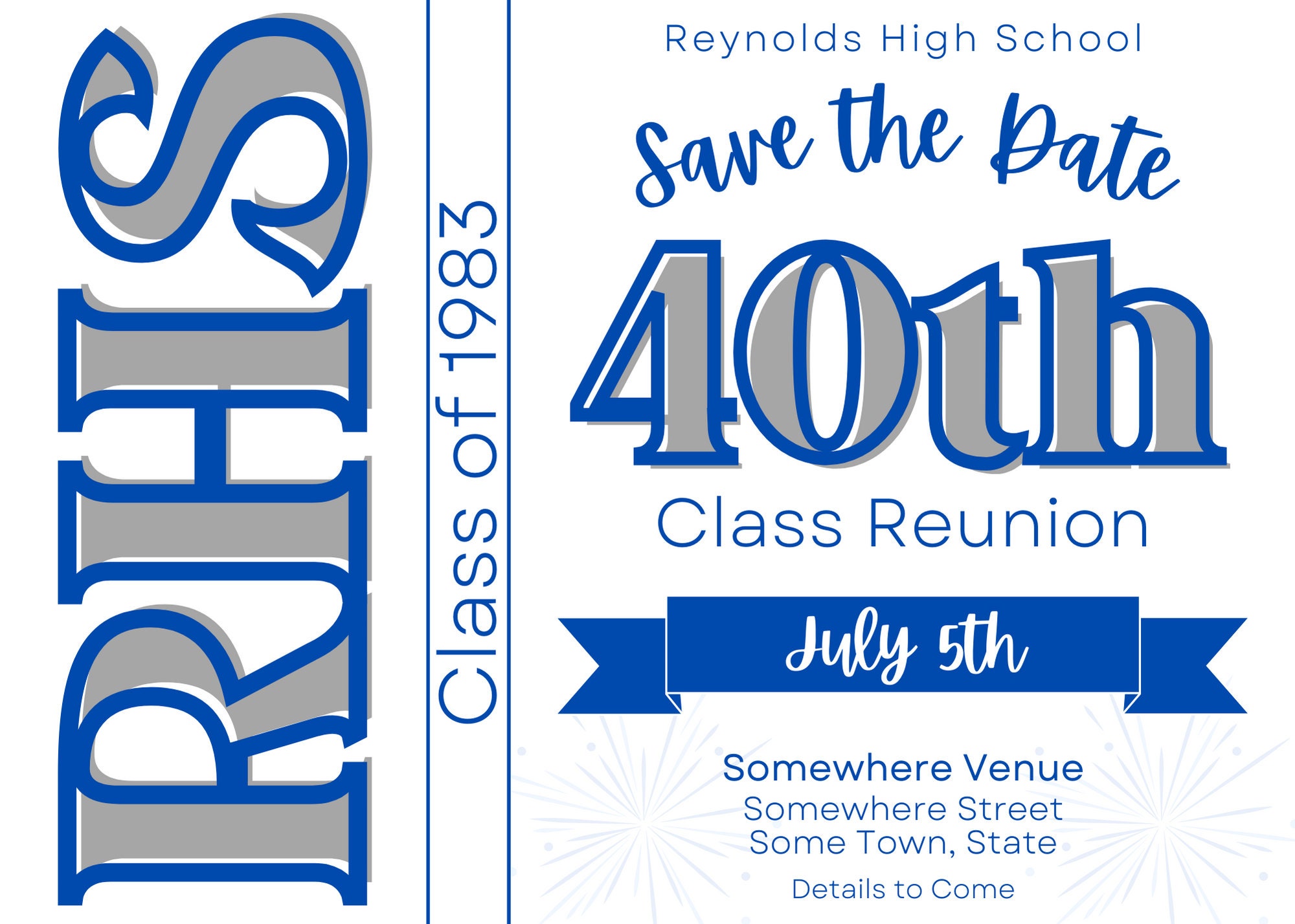 EDITABLE Class Reunion Bundle | Instant Printable Download | College ...