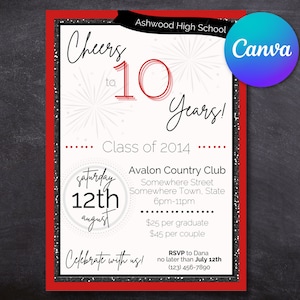 50th Class Reunion Program Template - Etsy