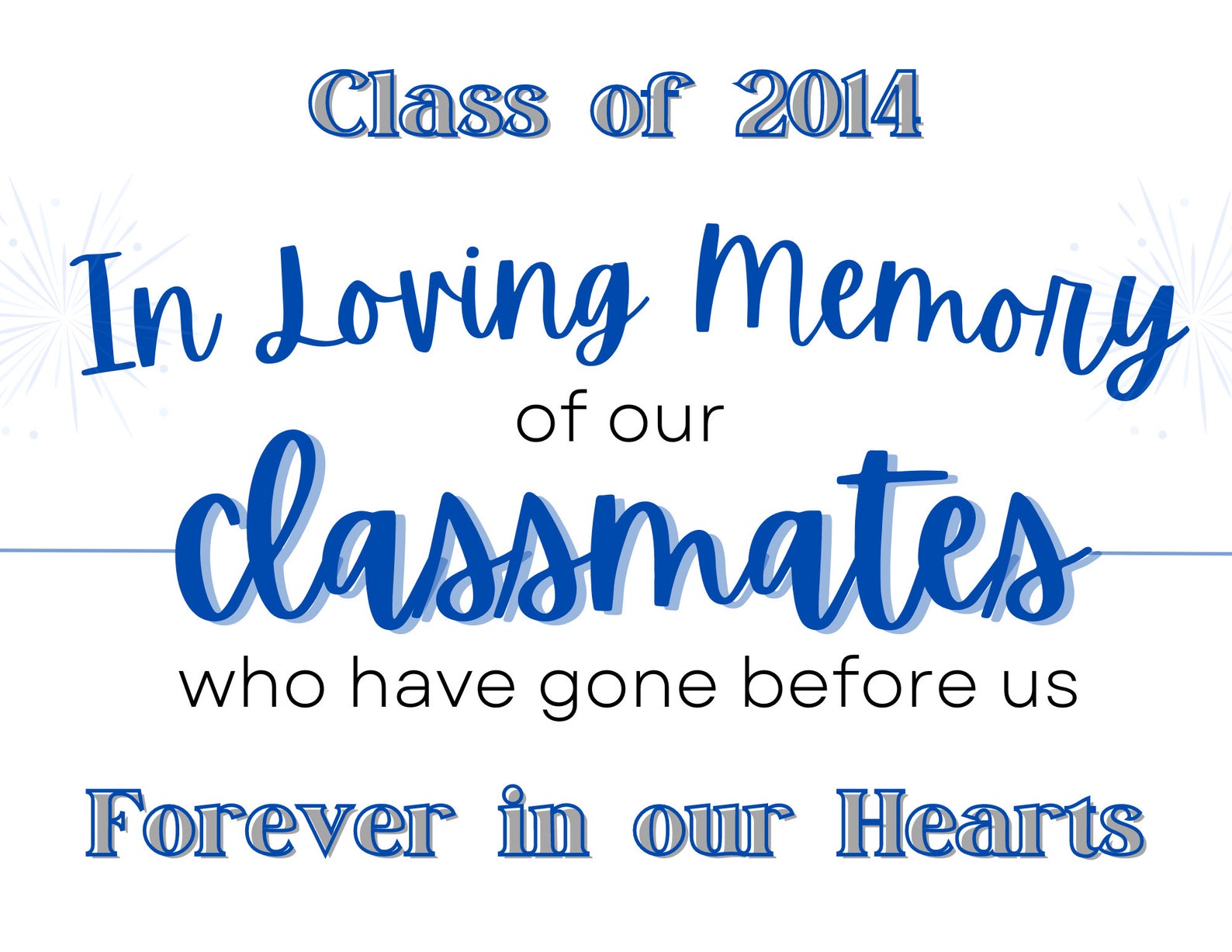 EDITABLE Class Reunion Memorial Template | Instant Printable Download ...