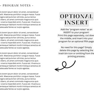 EDITABLE Recital Program Template | Music, Piano, Voice Studio ...