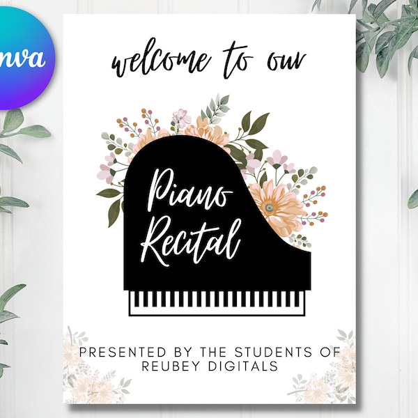 Piano Recital Poster - Etsy