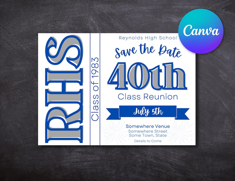 EDITABLE Class Reunion Template | Instant Printable Download | College ...