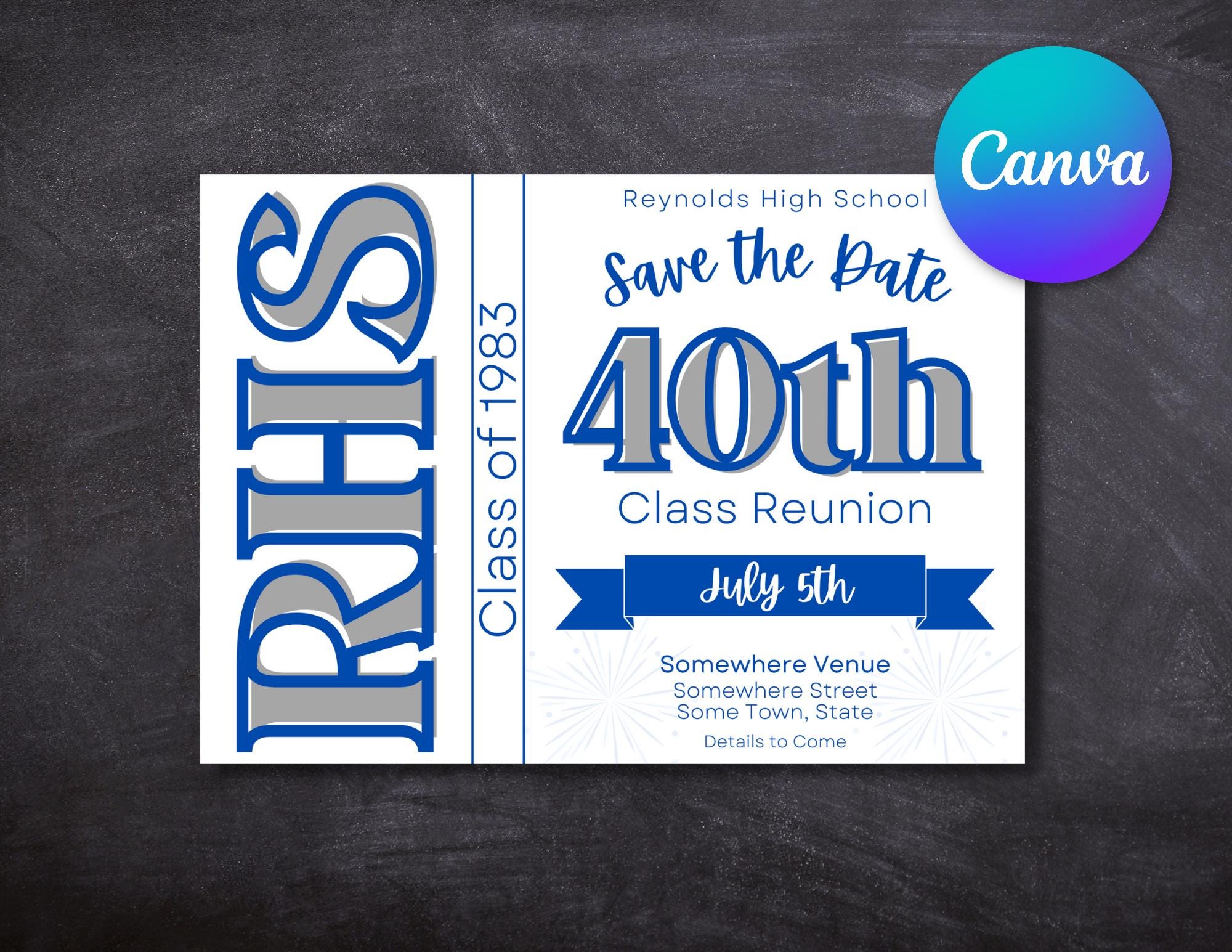 EDITABLE Class Reunion Template | Instant Printable Download | College ...
