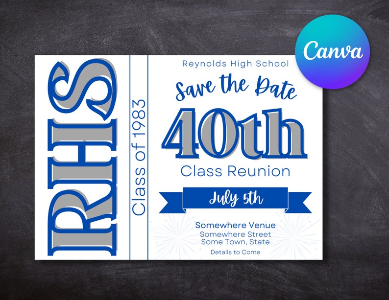 EDITABLE Class Reunion Template | Instant Printable Download | College ...