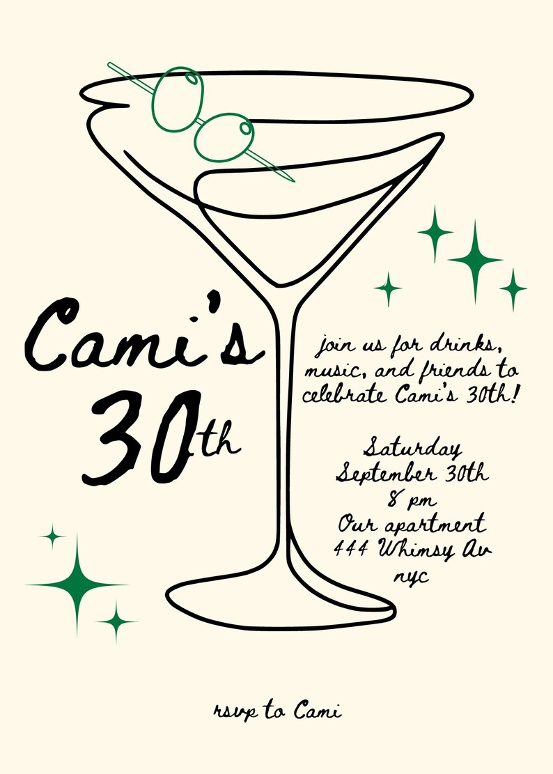UNIQUE 30TH BIRTHDAY Party Invitation, Custom Invite Template for All ...