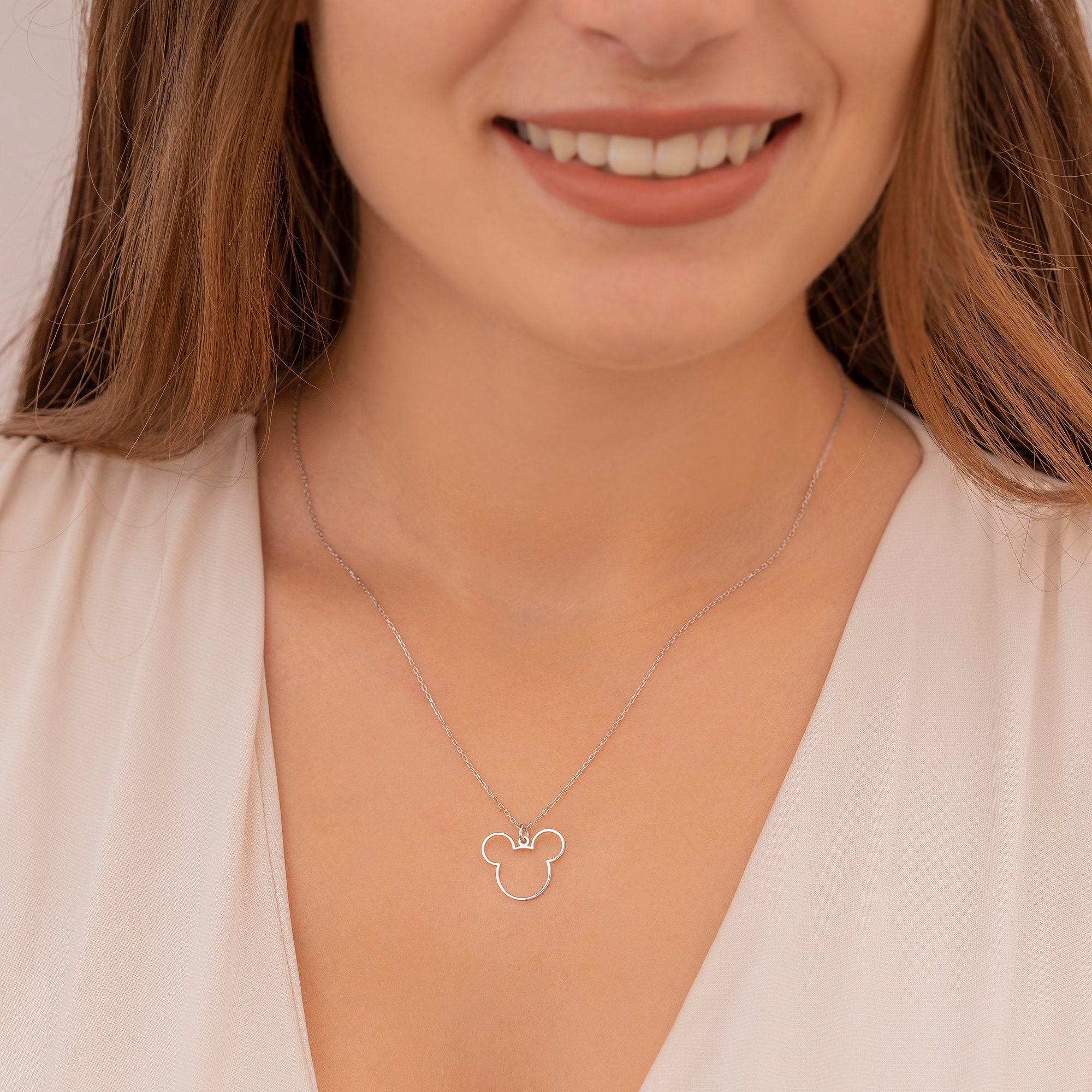 Disney Mickey Mouse Necklace, Mickey Mouse Disneyland Pendant Necklace ...