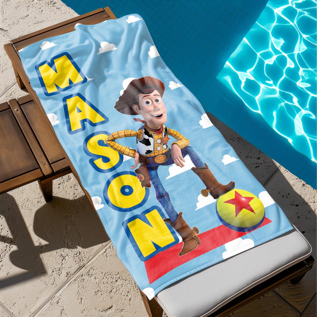Cartoon Towel, Cartoon Characters, Custom Kids Towels, Personalised ...
