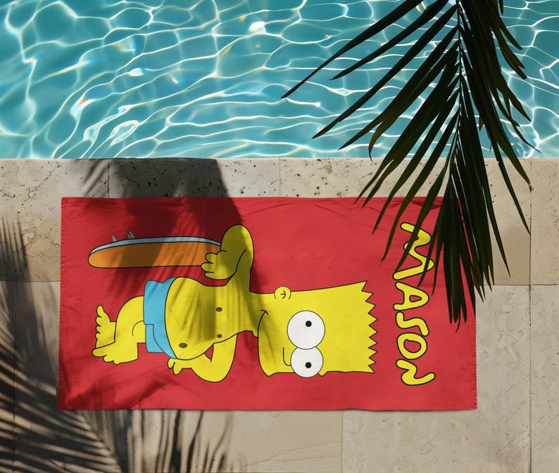 Personalized Simpsons Towel, Simpsons Characters Towel, Soft and ...
