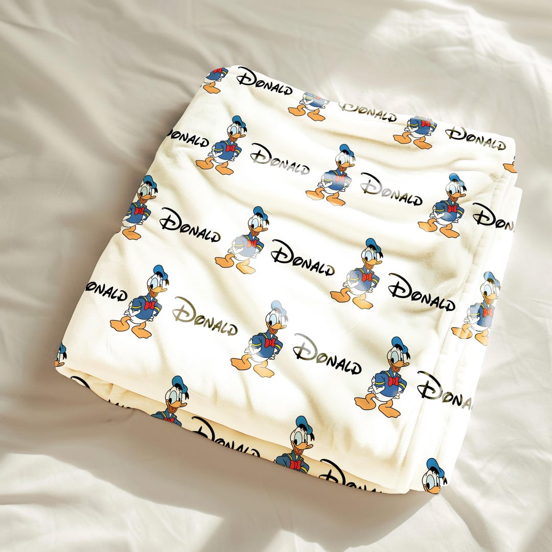 Donald Duck Blanket, Disney Donald Duck Throw, Kids Blanket, Soft Blue ...
