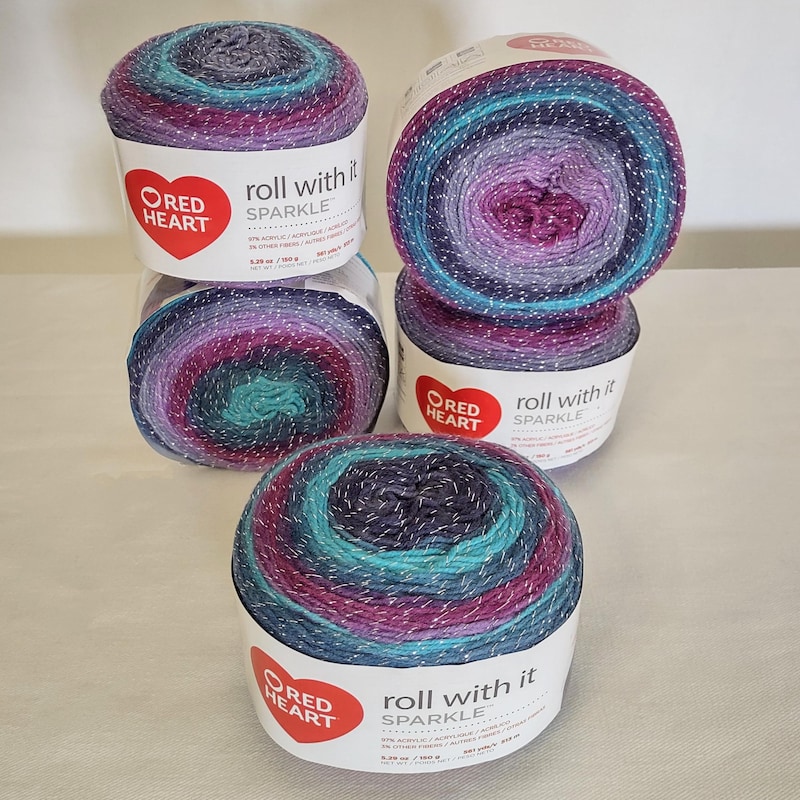 Red Heart Roll With It Melange Yarn - Etsy