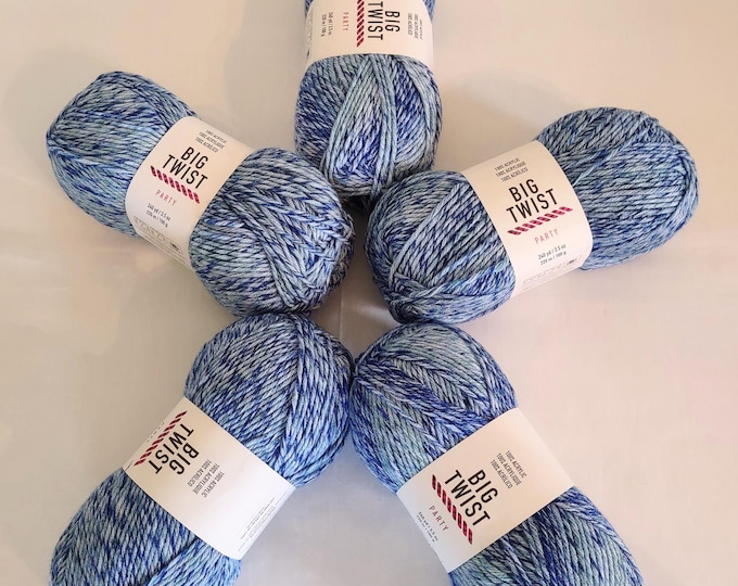 Big Twist Party Yarn Glacial Pool 5 Skein Lot only Lot I Have Left ...