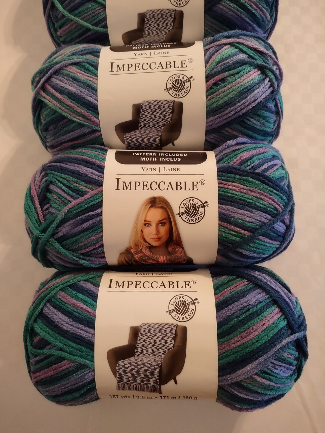 Loops and Threads Impeccable Yarn Color: Luxury Ombre 6 Skein Lot ...