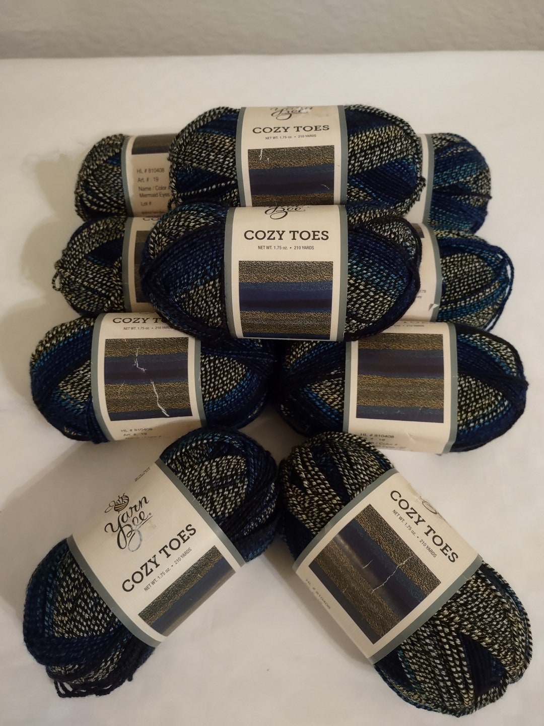 Yarn Bee Cozy Toes Color: Mermaid Eyes lot of 10 discontinued Yarn ...