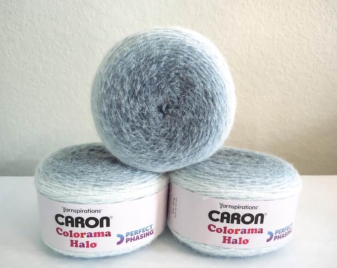 Caron Colorama Halo Yarn - Color: Bluestone Frost - 3 Cake Lot ...