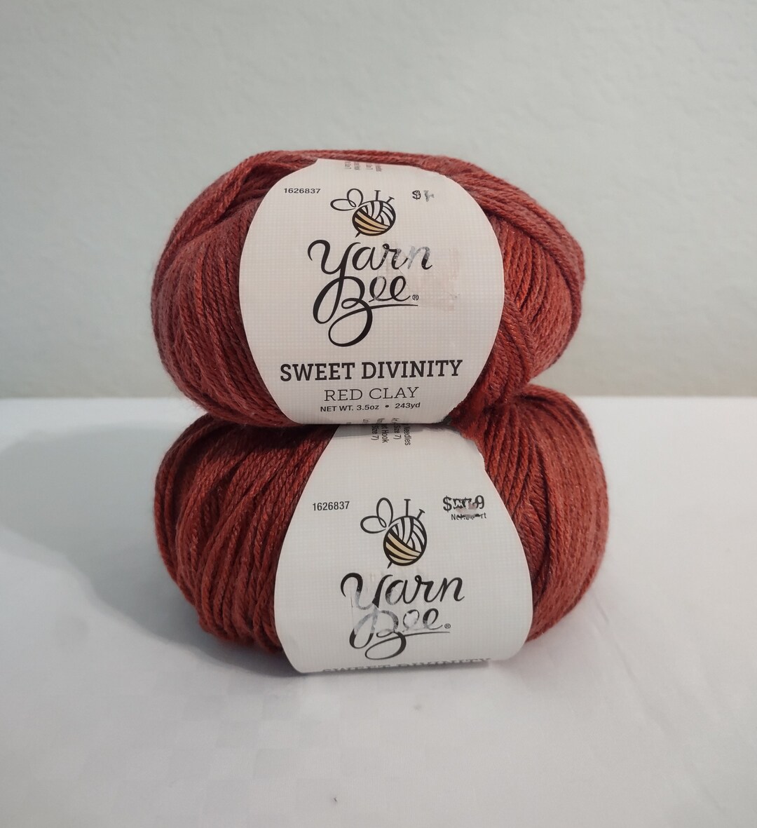 Yarn Bee Sweet Divinity Color: Red Clay discontinued 2 Skein Lot ...