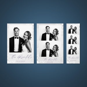 Wedding Photo Booth Template 4x6 & 2X6 Elegant White, Luxury, Elegant ...