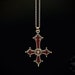 Blood Red Gothic Inverted Cross Pendant Necklace | Stainless Steel ...