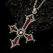Blood Red Gothic Inverted Cross Pendant Necklace | Stainless Steel ...