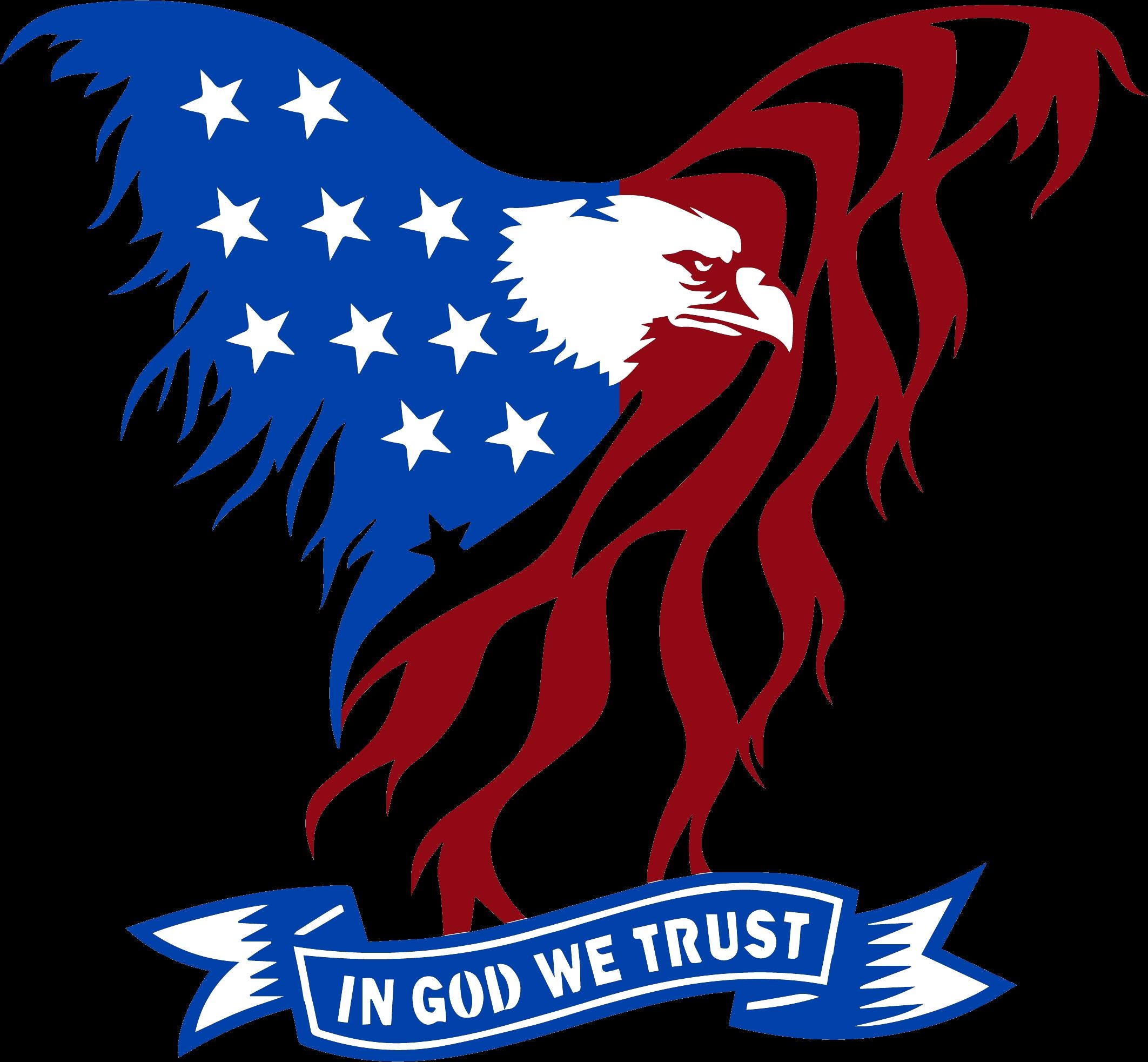 Patriotic Eagle With "in God We Trust" - Svg, Png Art Files for Cricut Digital Art - Etsy