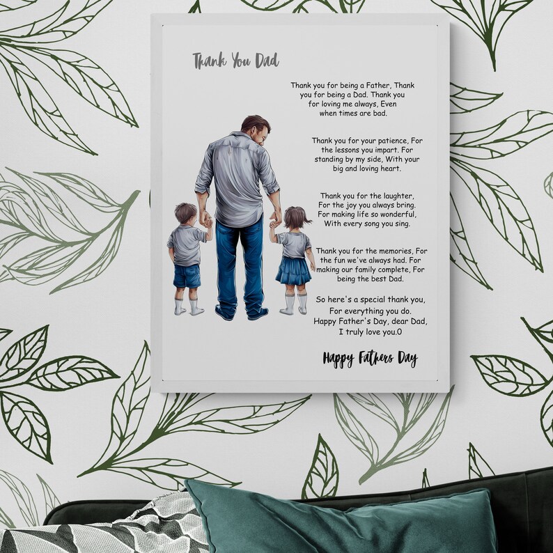 Fathers Day Card Printable With Poem for Special Day,lovely Words,best ...