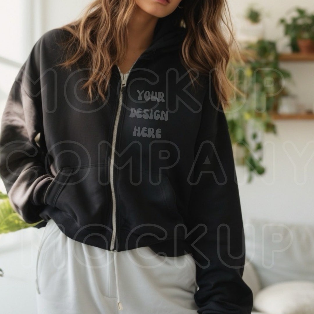 Gildan 18600 Mockup Black Hoodie Mockup Gildan Hoodie Mockup Gildan ...