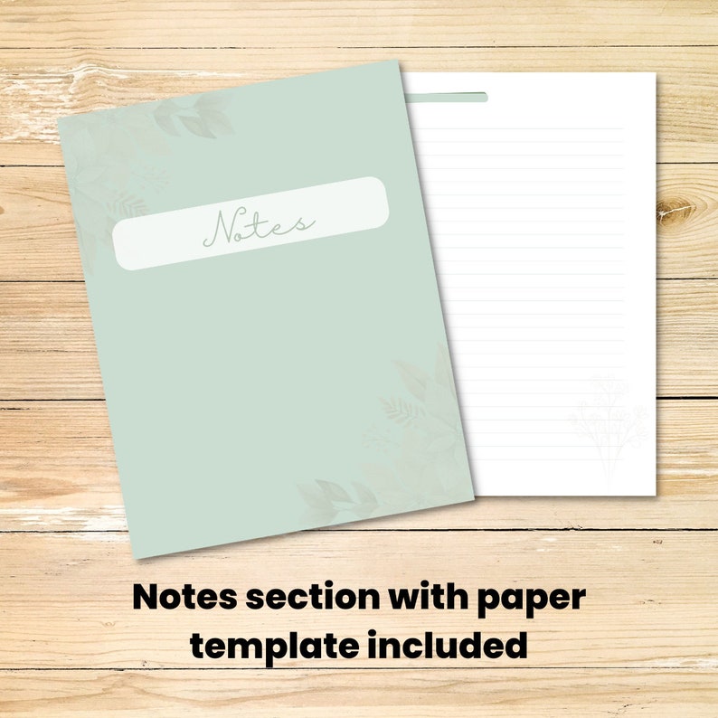 Printable 2022-2023 Green Floral Monday Start Calendar Kit With Planner ...