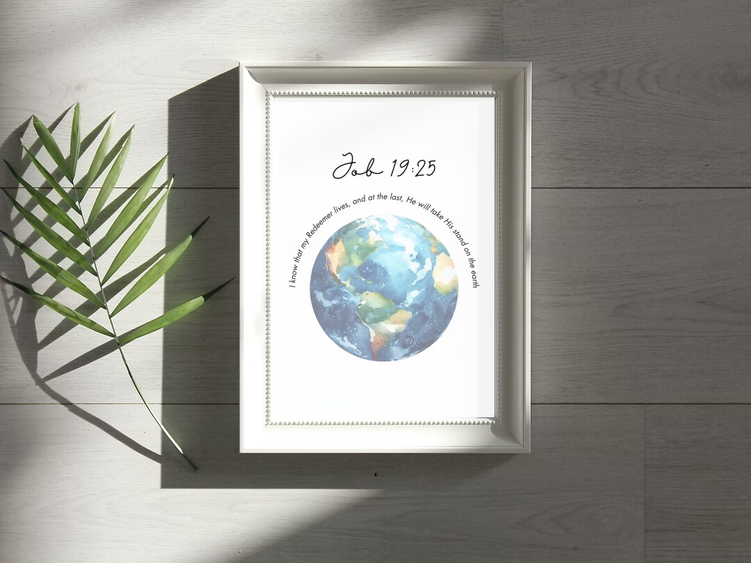 Job 19:25 Artwork - Digital Printable Biblical Artwork - NIV ...