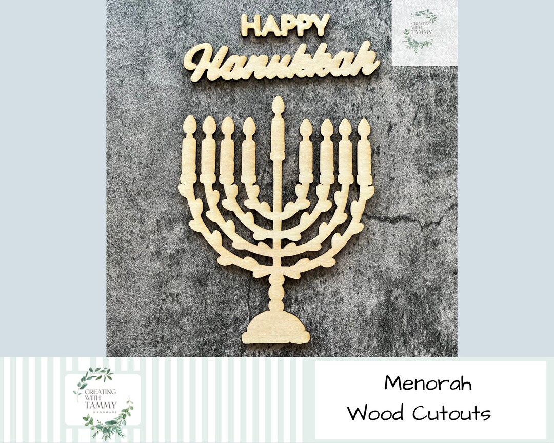 Menorah Wood Cutouts - Etsy