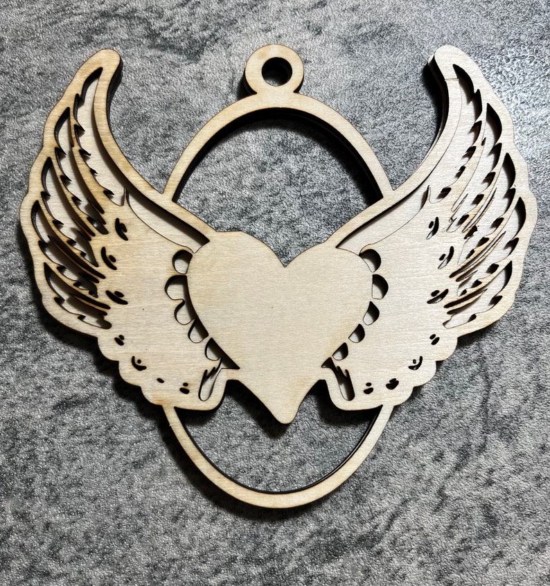 Ornamental Wings Memorial SVG, DXF, and XCS File - Etsy