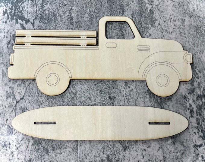 Antique Pick-up Truck Wood Cutout - Etsy