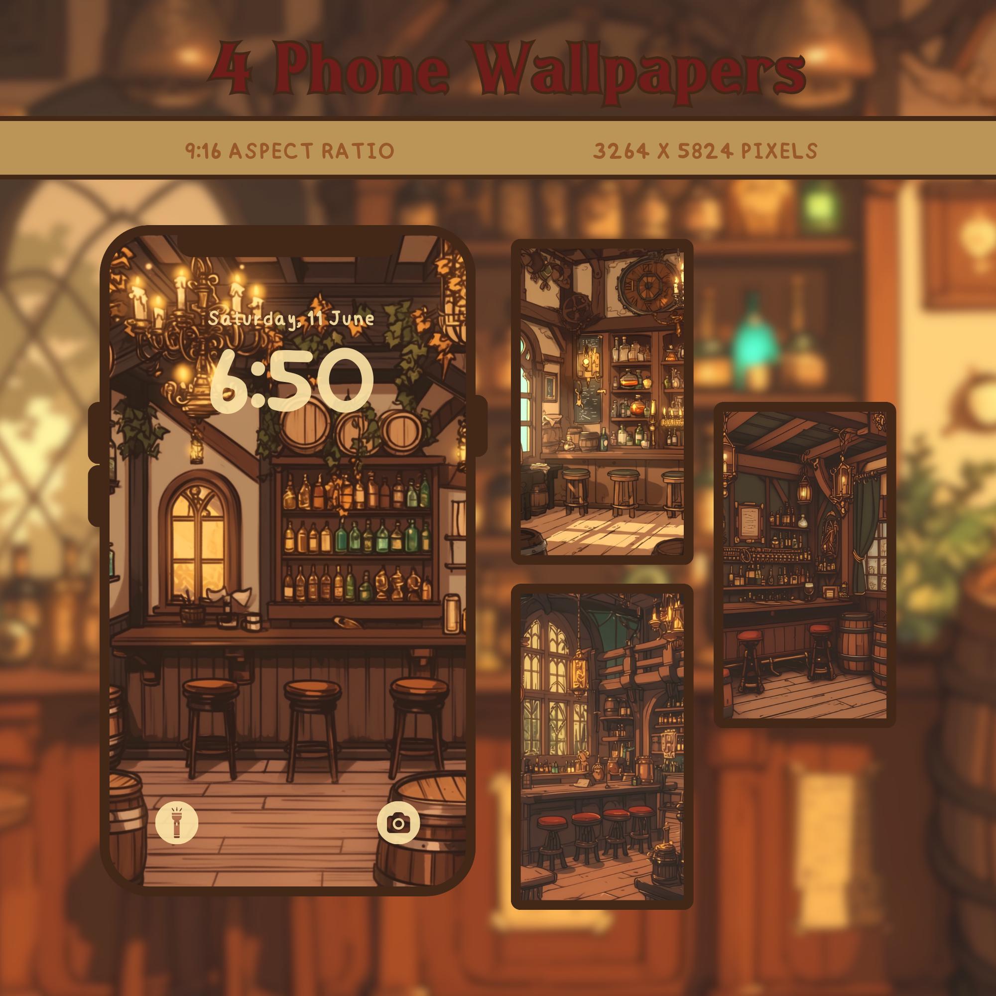 Tavern Desktop Wallpaper Set Digital Download Cozy Fantasy Backgrounds ...