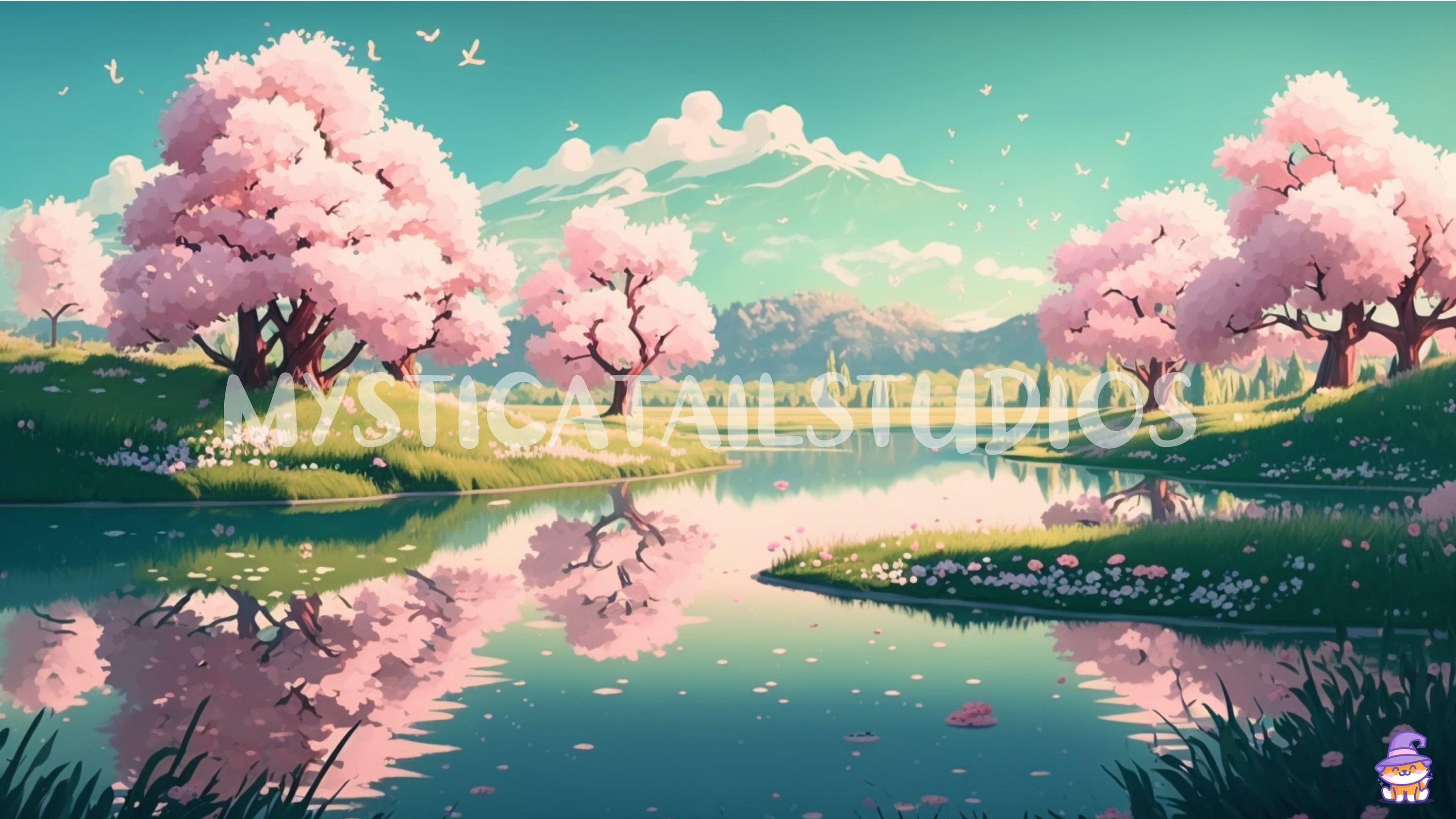 2023 Spring Meadow Lake View Digital Wallpaper Spring Nature - Etsy