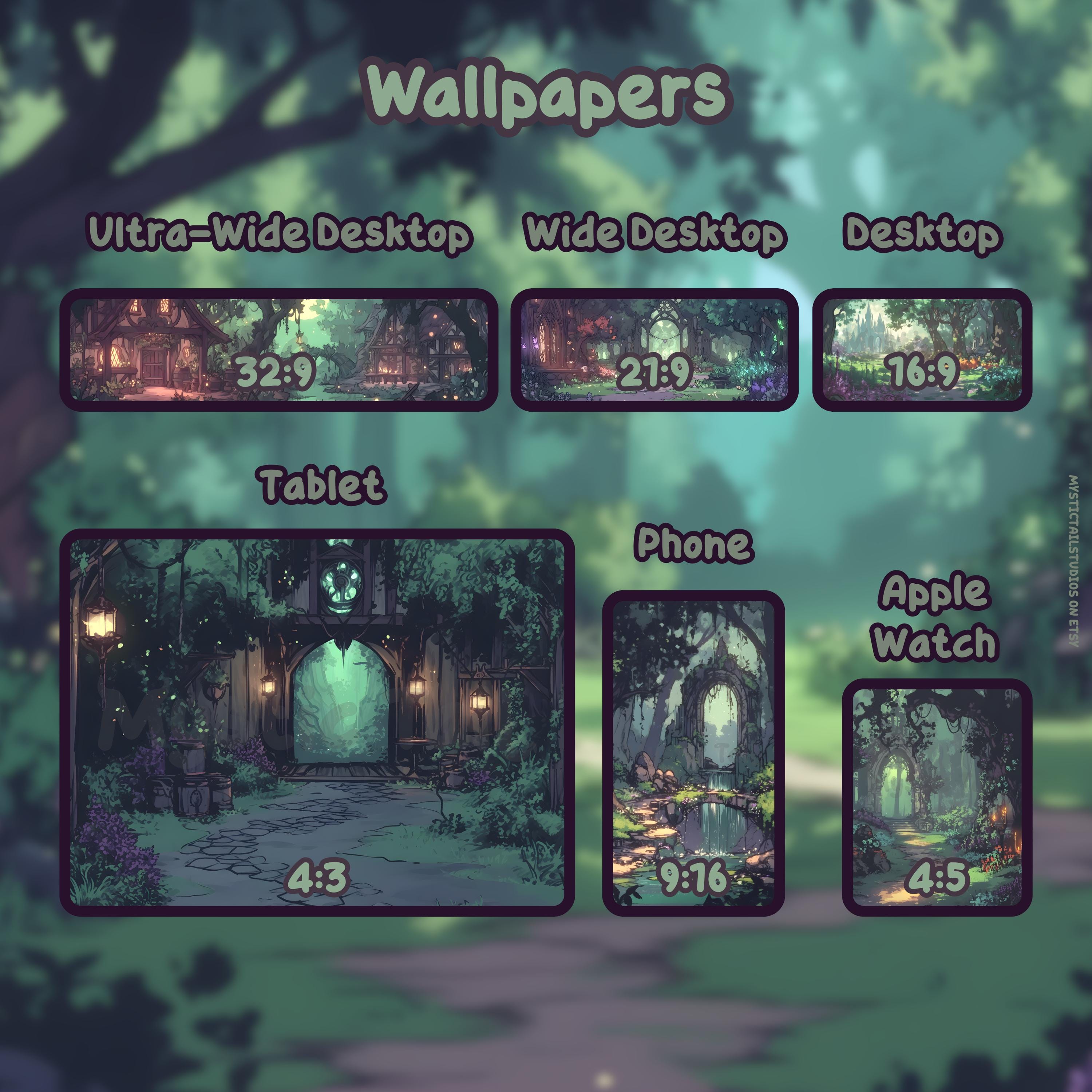 Enchanted Forest Desktop Theme: Fantasy Wallpapers, Icons & Cursors ...