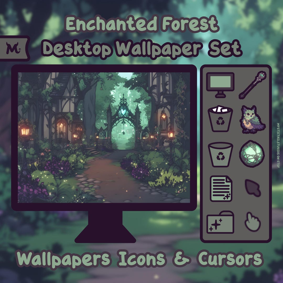 Enchanted Forest Desktop Theme: Fantasy Wallpapers, Icons & Cursors ...