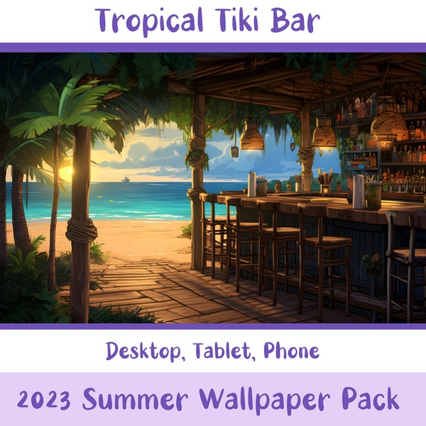 Tiki Wallpaper - Etsy