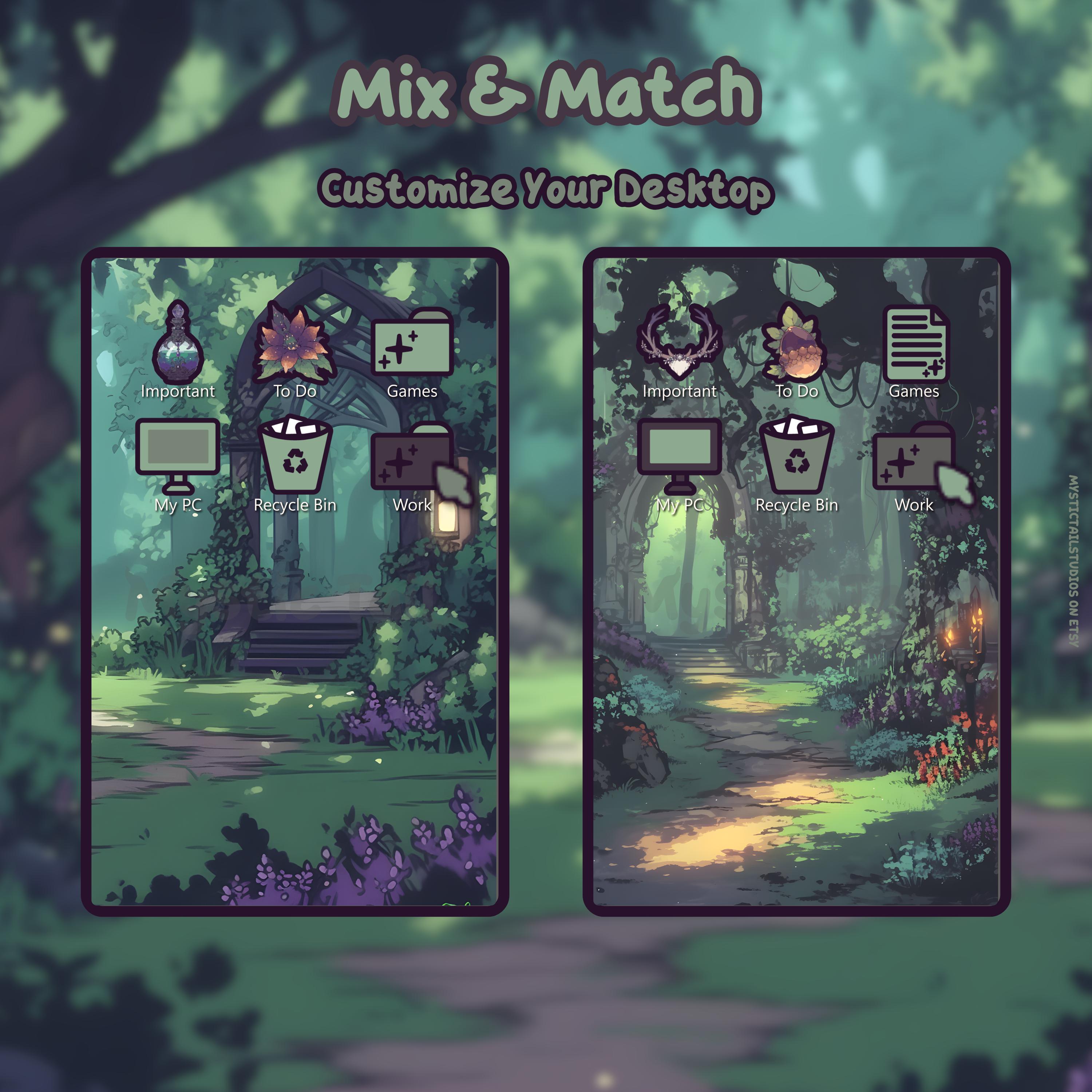 Enchanted Forest Desktop Theme: Fantasy Wallpapers, Icons & Cursors ...