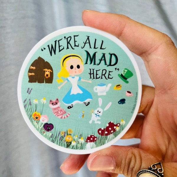 Alice in Wonderland Stickers - Etsy
