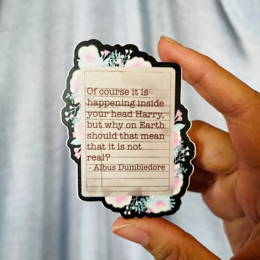 Library Card Dumbledore Quote Sticker - Etsy
