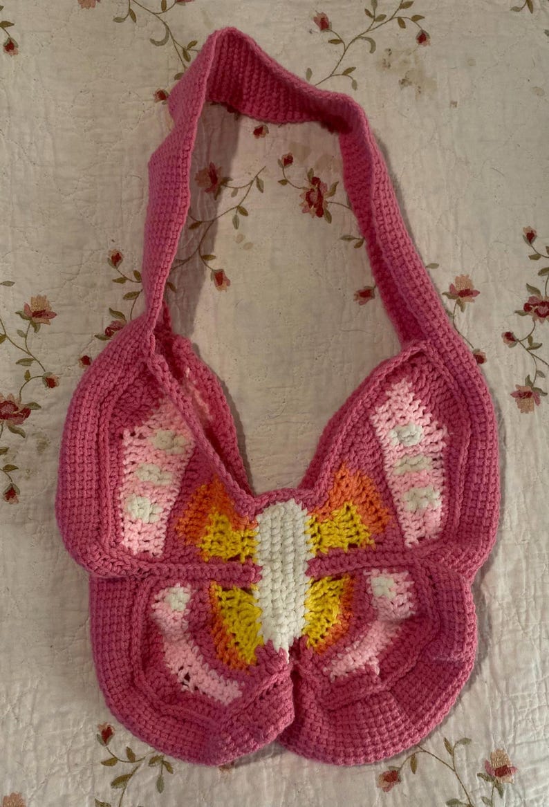 Butterfly Crochet Purse / Bag - Made to Order - Handmade Item - Etsy