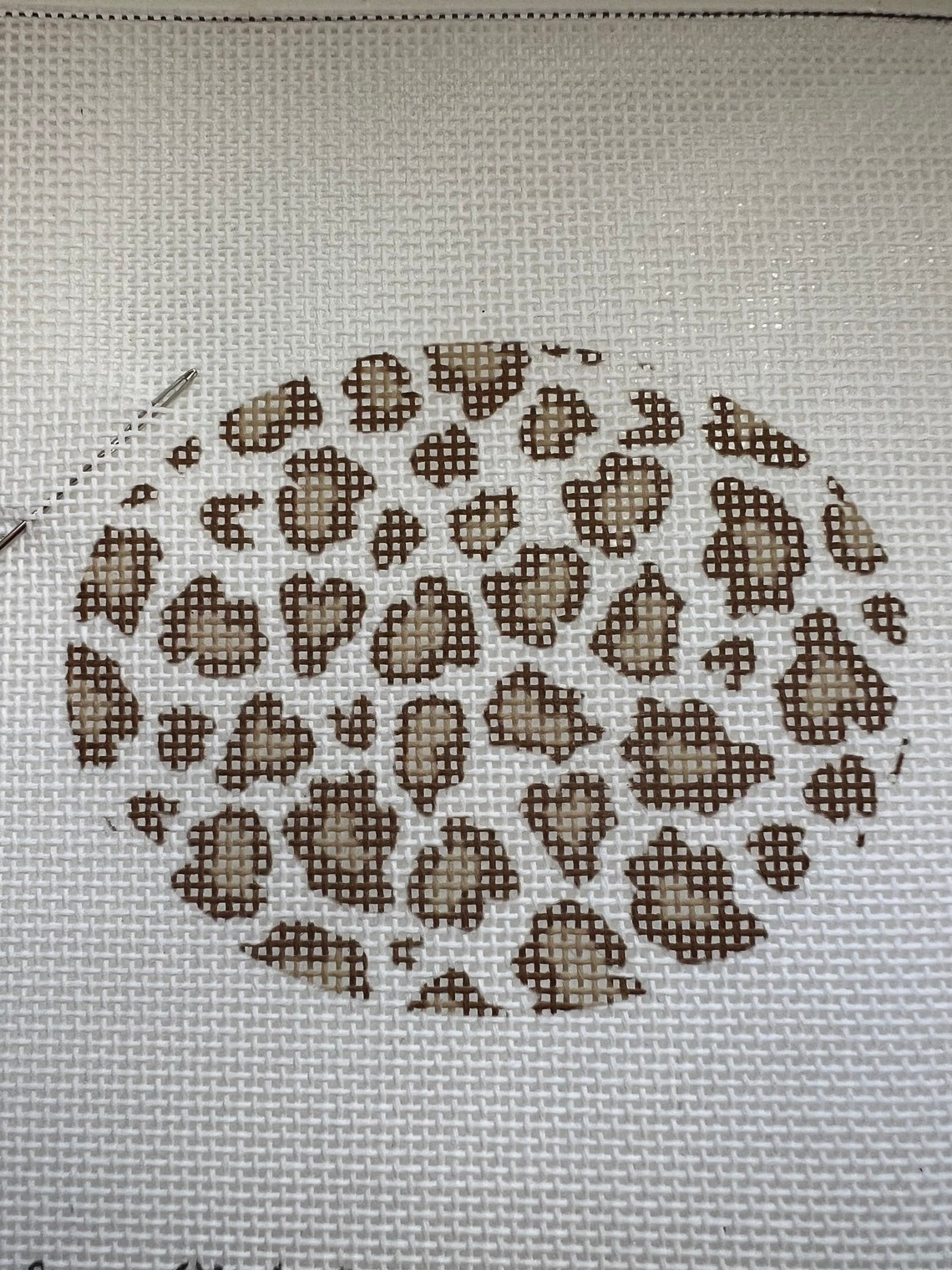 Leopard Needlepoint Canvas and Belt Buckle - Etsy