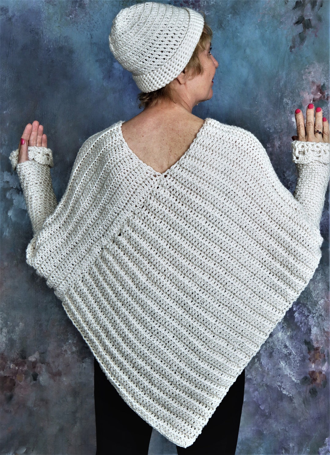 Handmade Crochet Winter Shawl Poncho Boho Cottagecore Wrap - Etsy