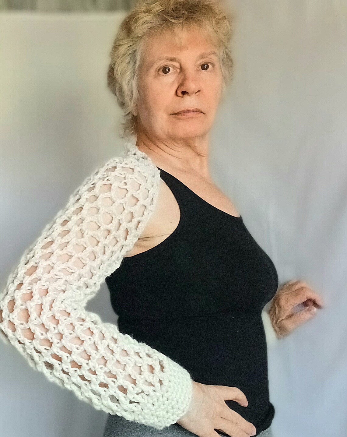 Handmade Vegan Yarn Shrug: Womens Clothing Gothic Fishnet Crop Top - Etsy