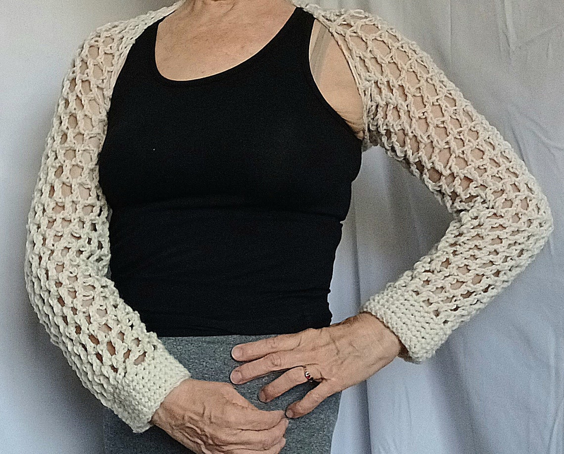Handmade Vegan Yarn Shrug: Womens Clothing Gothic Fishnet Crop Top - Etsy