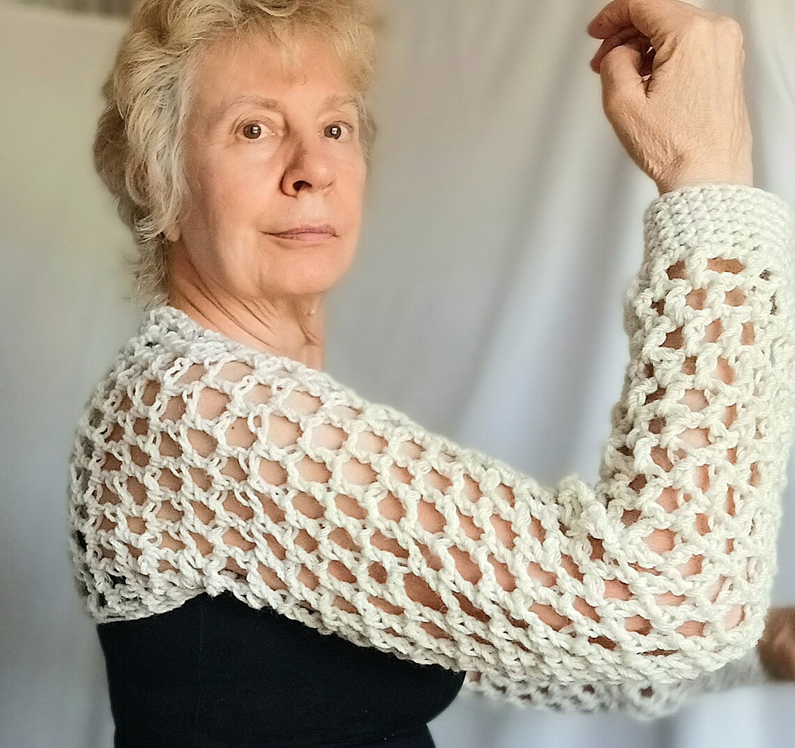 Handmade Vegan Yarn Shrug: Womens Clothing Gothic Fishnet Crop Top - Etsy