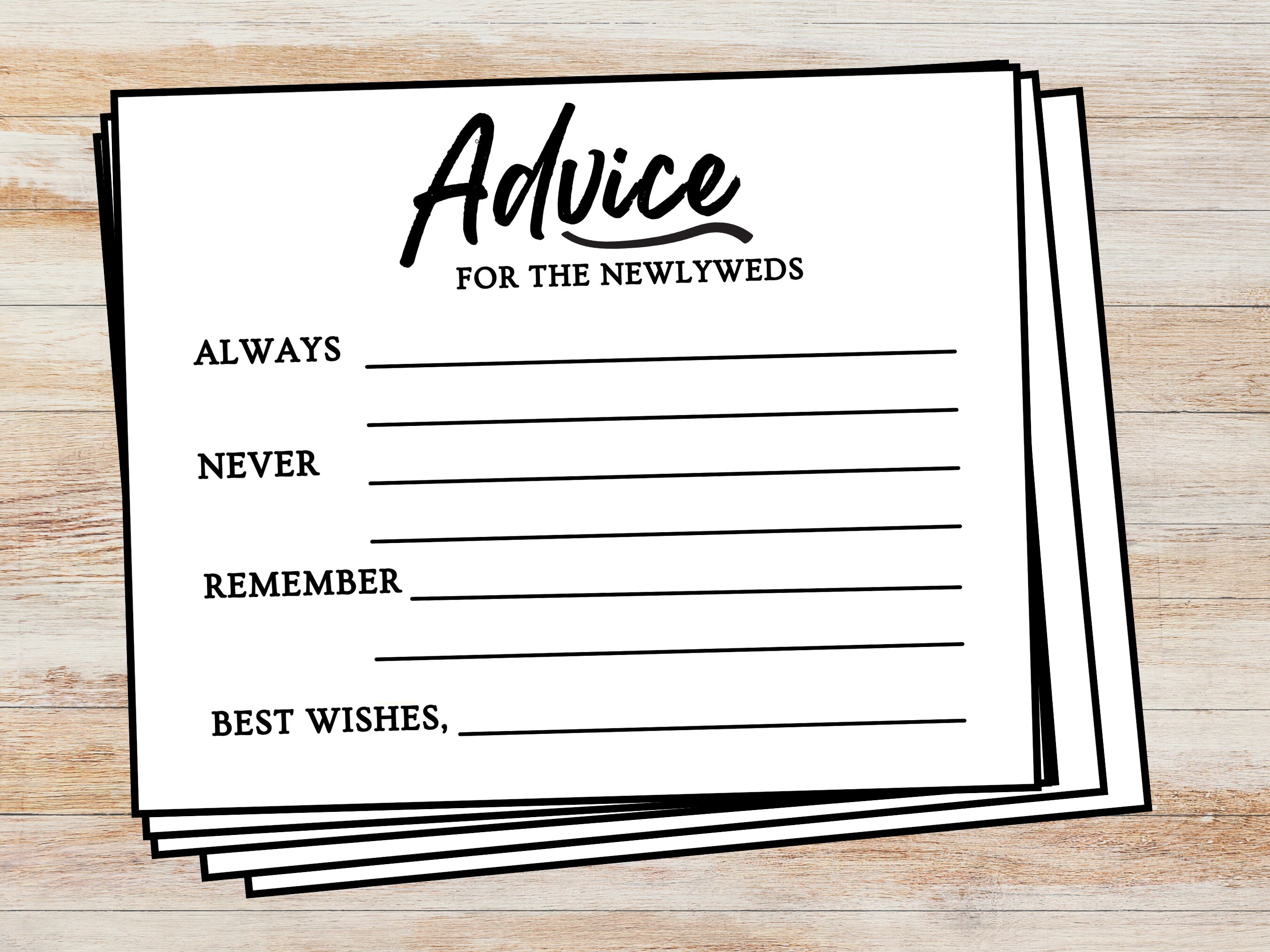 Printable Advice Cards and Signs newlyweds New Parents - Etsy