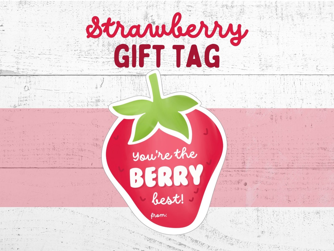 Strawberry Thank You Gift Tag | Printable Teacher Tag (PDF Files) - Etsy