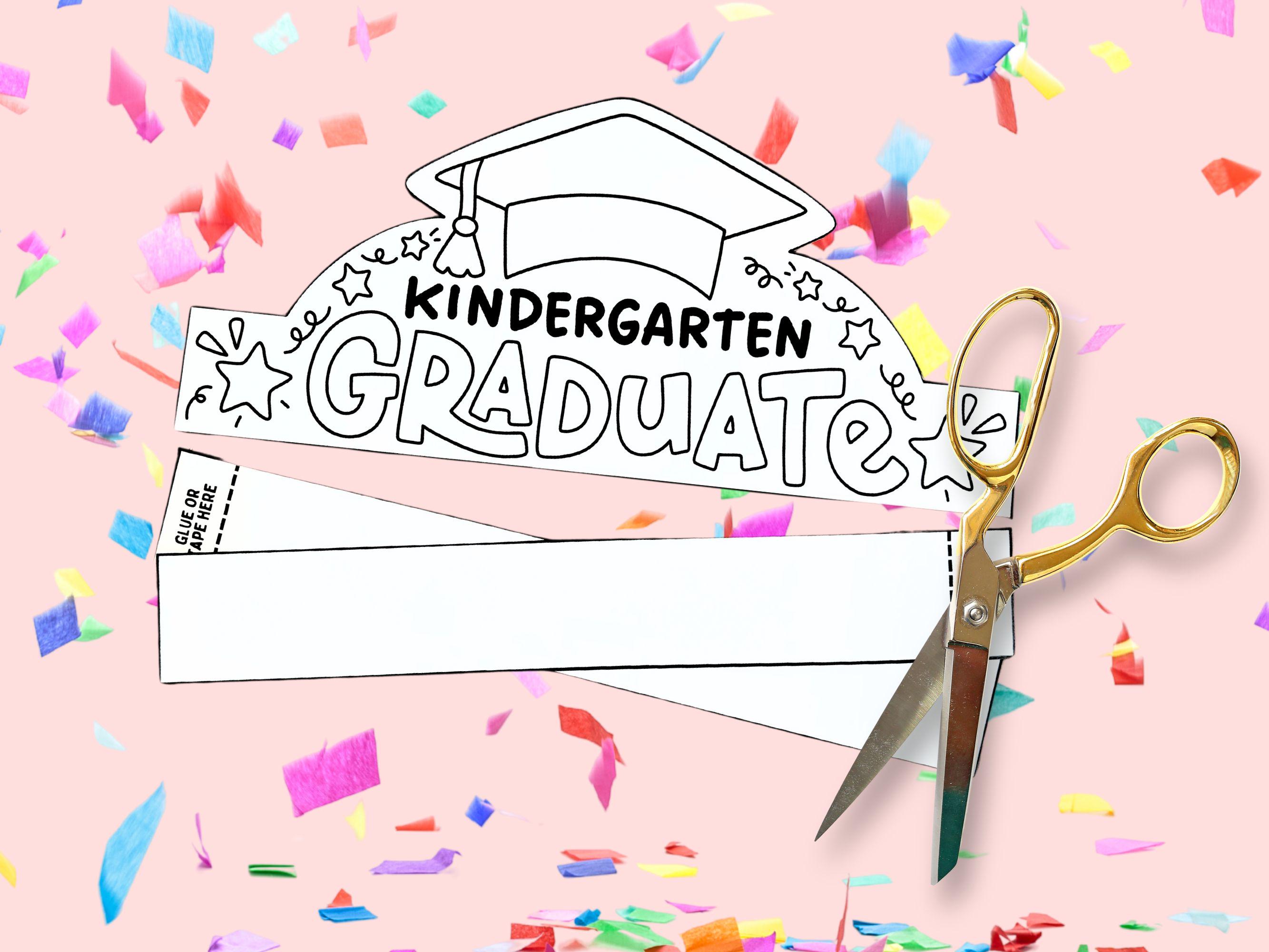 Kindergarten Graduation Paper Crown: Coloring Activity (PDF) - Etsy