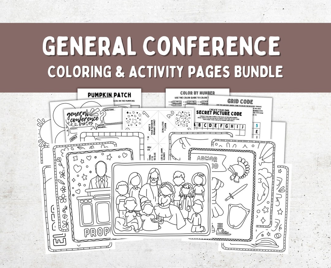 General Conference Coloring & Activity Pages | Conference Packet | Kids ...