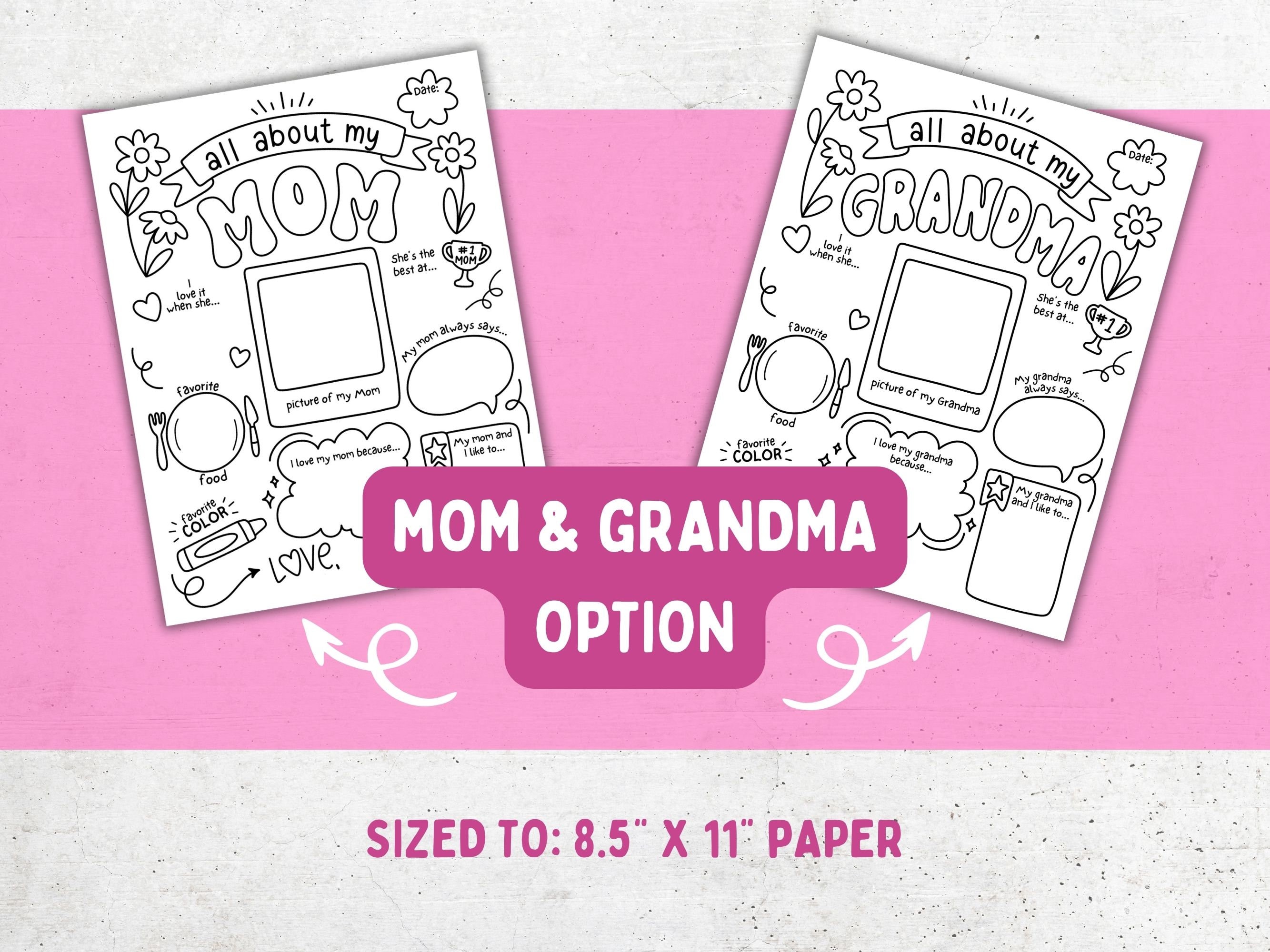 Hoja de trabajo Todo sobre mi mamá / Página para colorear del Día de la ...