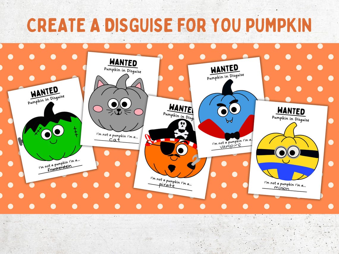 Pumpkin Disguise Worksheet Activity for Kids - Etsy